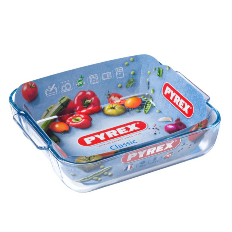 Pyrex 400B000 25cm x 25cm Square Glass Roaster | Pease of Garforth