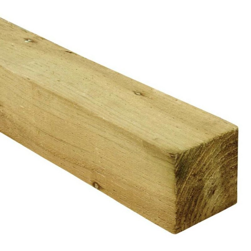 75mm x 75mm x 2.4m Treated Wooden Fence Post | Pease of Garforth