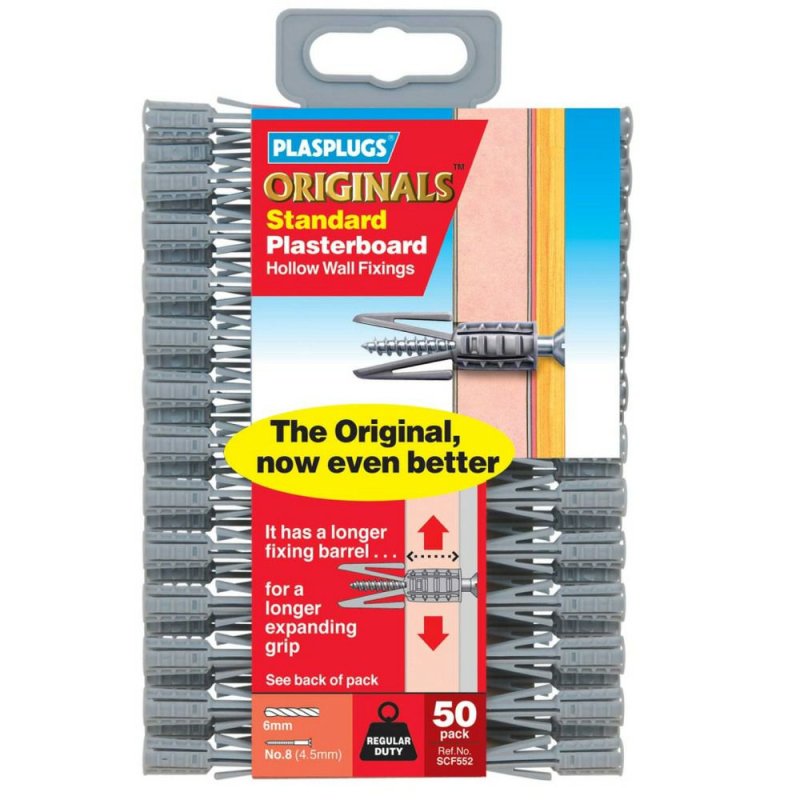 Plasplugs SCF552 Plasterboard Wall Plugs (50) | Pease of Garforth
