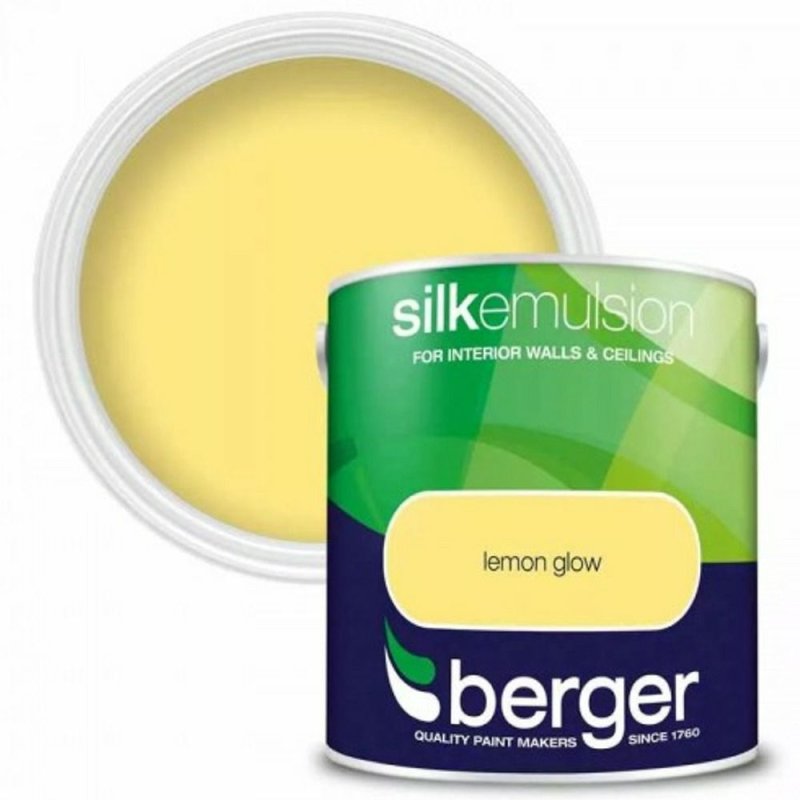 Berger 2.5L Lemon Glow Silk Emulsion Paint | Pease of Garforth