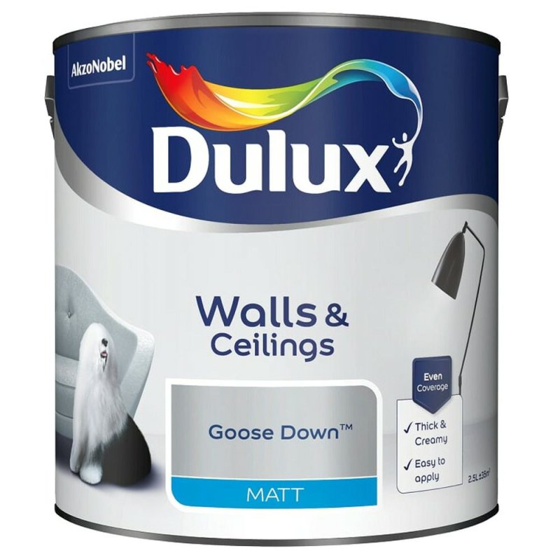 2.5L Dulux Goose Down Vinyl Matt Emulsion Paint | Pease of Garforth