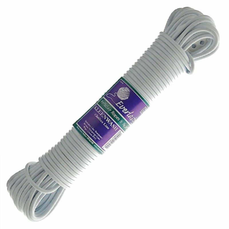 10m Everlasto Kleenwash White PVC Washing Line | Pease of Garforth