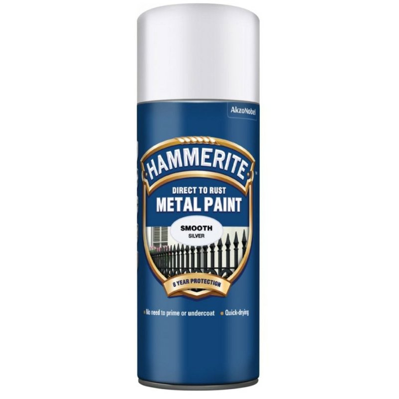 Hammerite 400ml Silver Smooth Spray Paint | Pease of Garforth