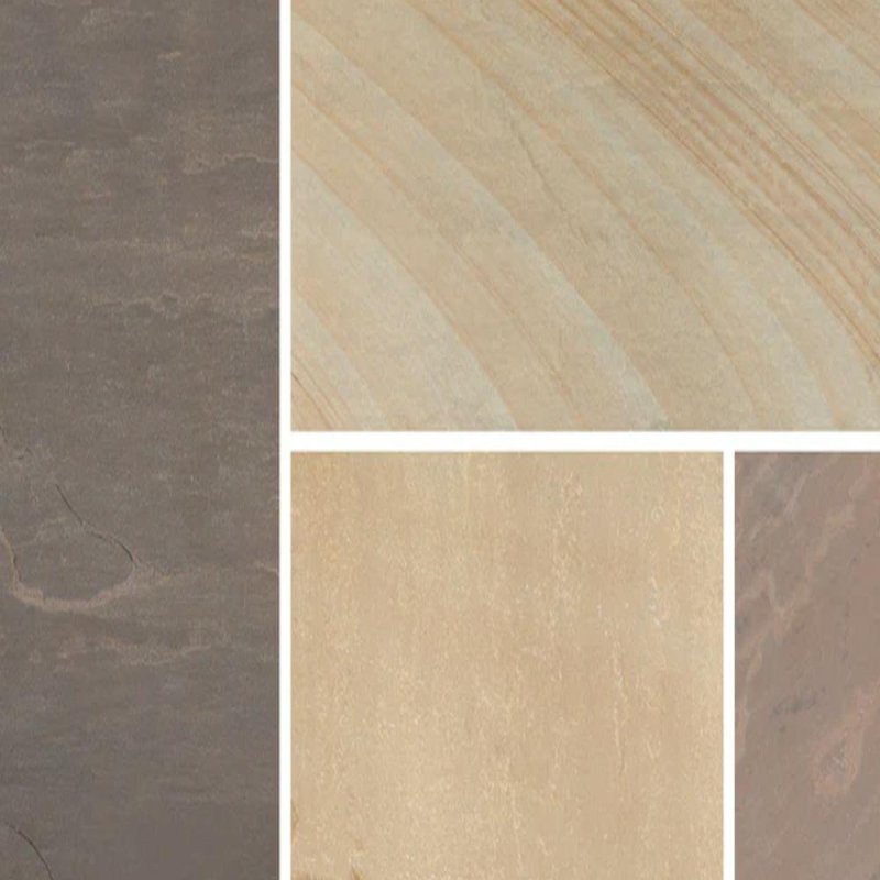 Bradstone 900mm x 600mm Sandstone Paving Slab - Rustic Buff | Pease of ...