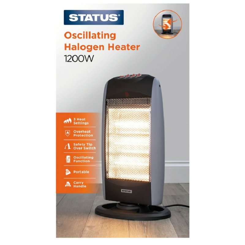 Status 1200W Halogen Heater with Oscilating Action | Pease of Garforth