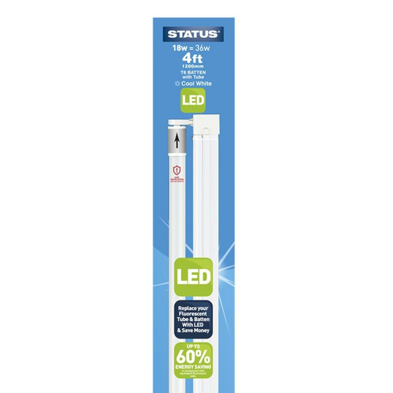 Status 18W LED 4FT T8 Single Light Fitting | Pease of Garforth