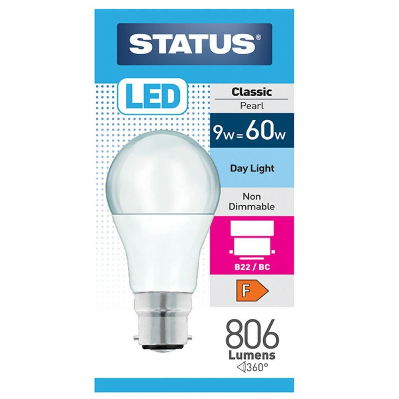 60W Status BC GLS Daylight LED Light Bulb | Pease of Garforth