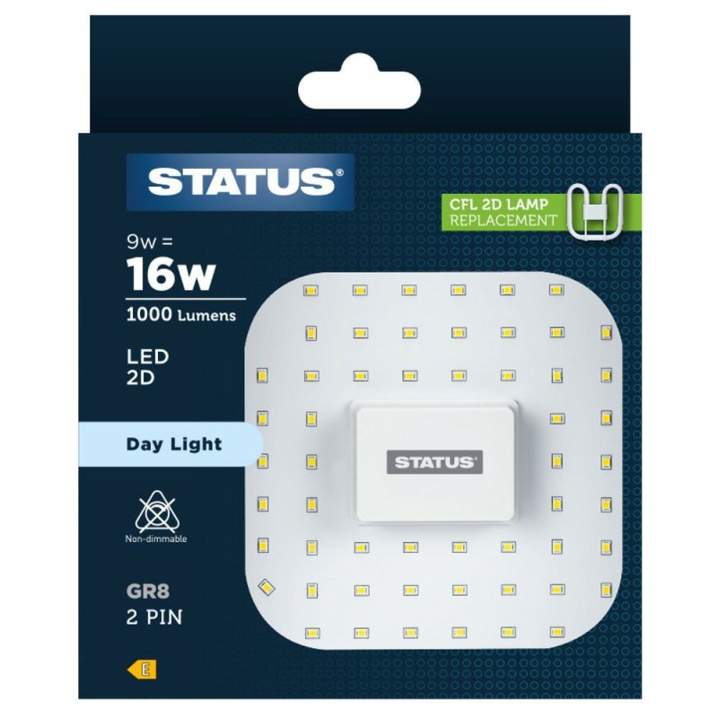 Status 16W 2 Pin 2D LED Daylight Tube Light | Pease of Garforth