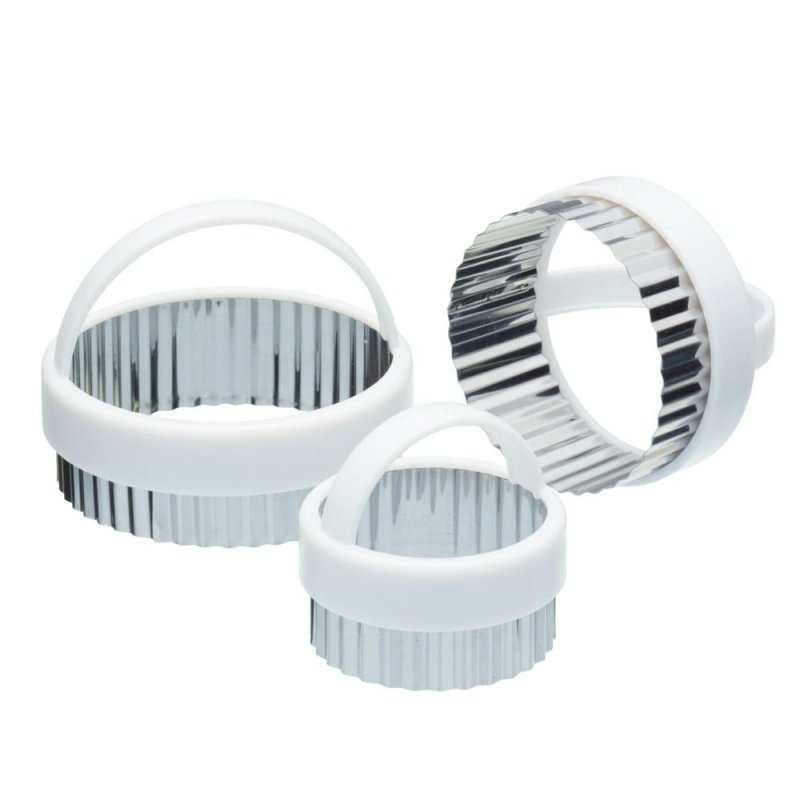 Kitchen Craft Set of Three Fluted Pastry Cutters | Pease of Garforth