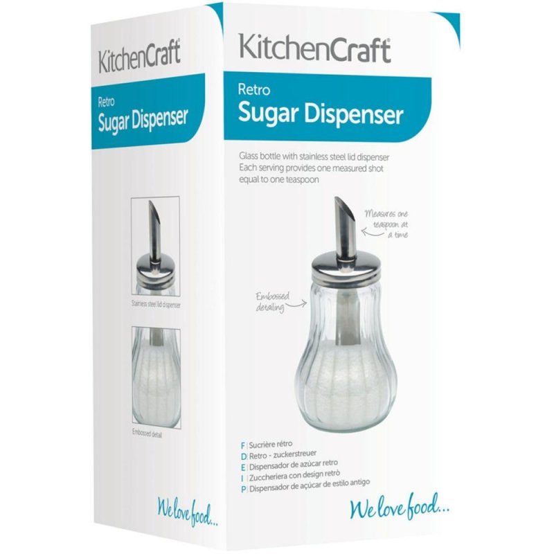 Kitchen Craft Glass Sugar Dispenser | Pease of Garforth