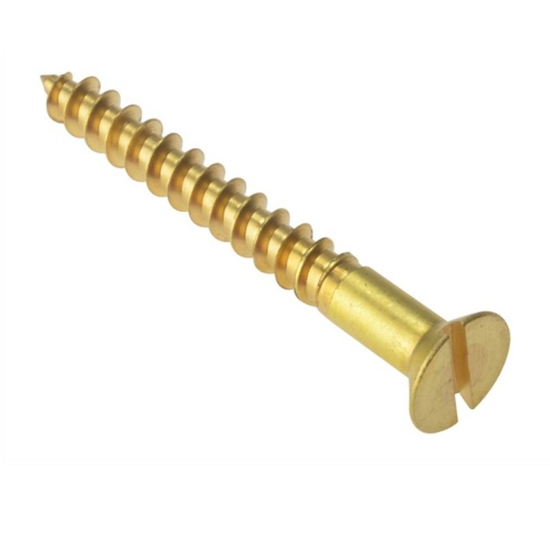 Forge-Fix 63mm x 10g Slotted Countersunk Brass Screws (6) | Pease of ...