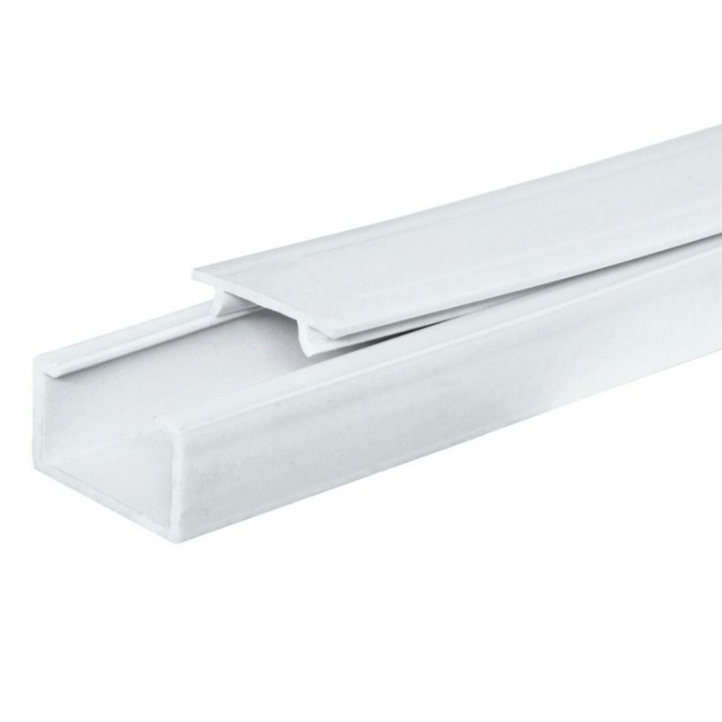 50mm x 50mm White PVC Mini Trunking | Pease of Garforth
